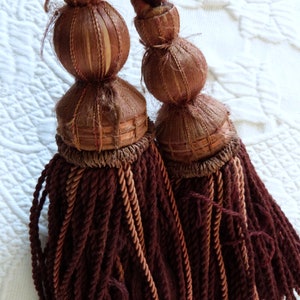 Antique French Red Curtain Tie Back 1800s Tassel Holdback W Ropecord W ...