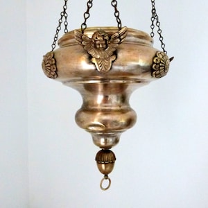 Antique French Thurible Church Icon Lamp Incense Burner LARGE Religious ...