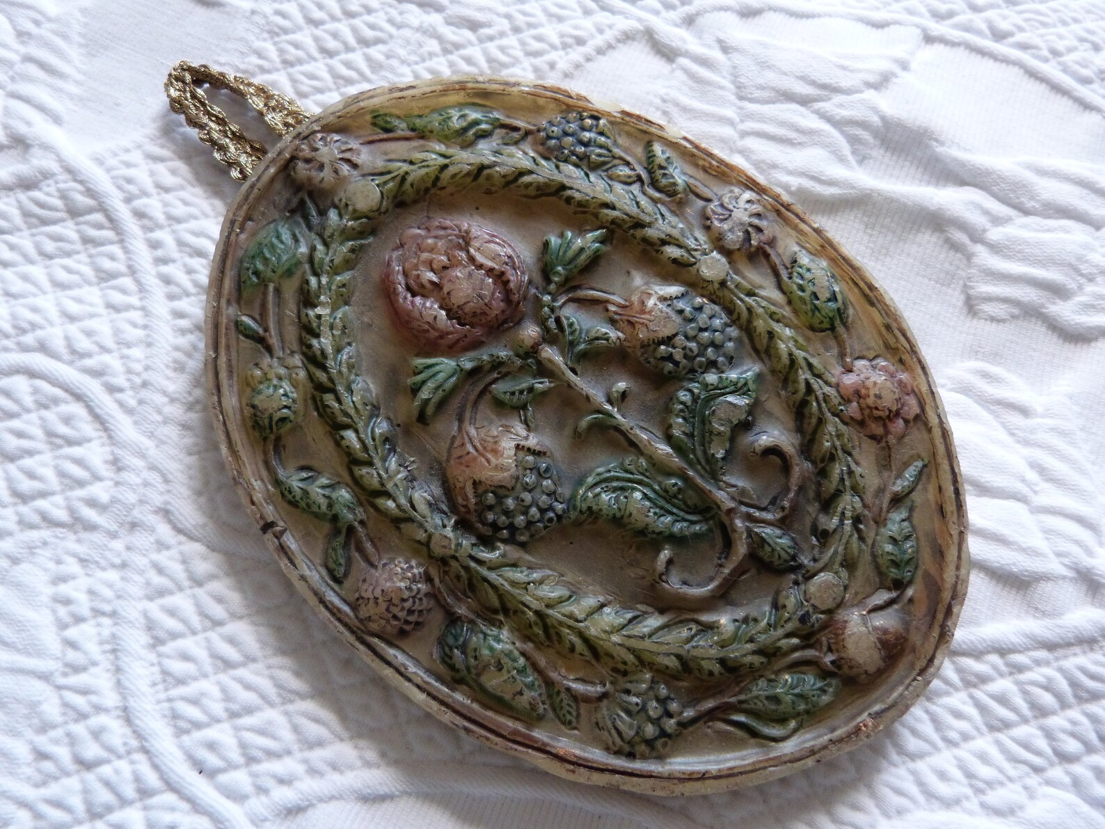 RARE Antique French Wax Sculpture Carving Bas Relief Plaque W | Etsy