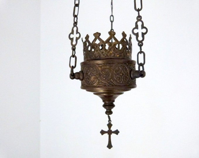 Antique French Thurible Church Icon Lamp Incense Burner Religious ...
