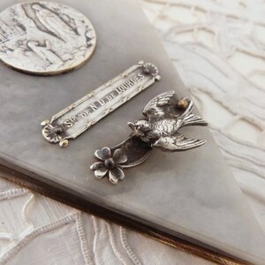 Antique French Marble Rosary Wall Hanger Frame W Holy Spirit Dove of ...