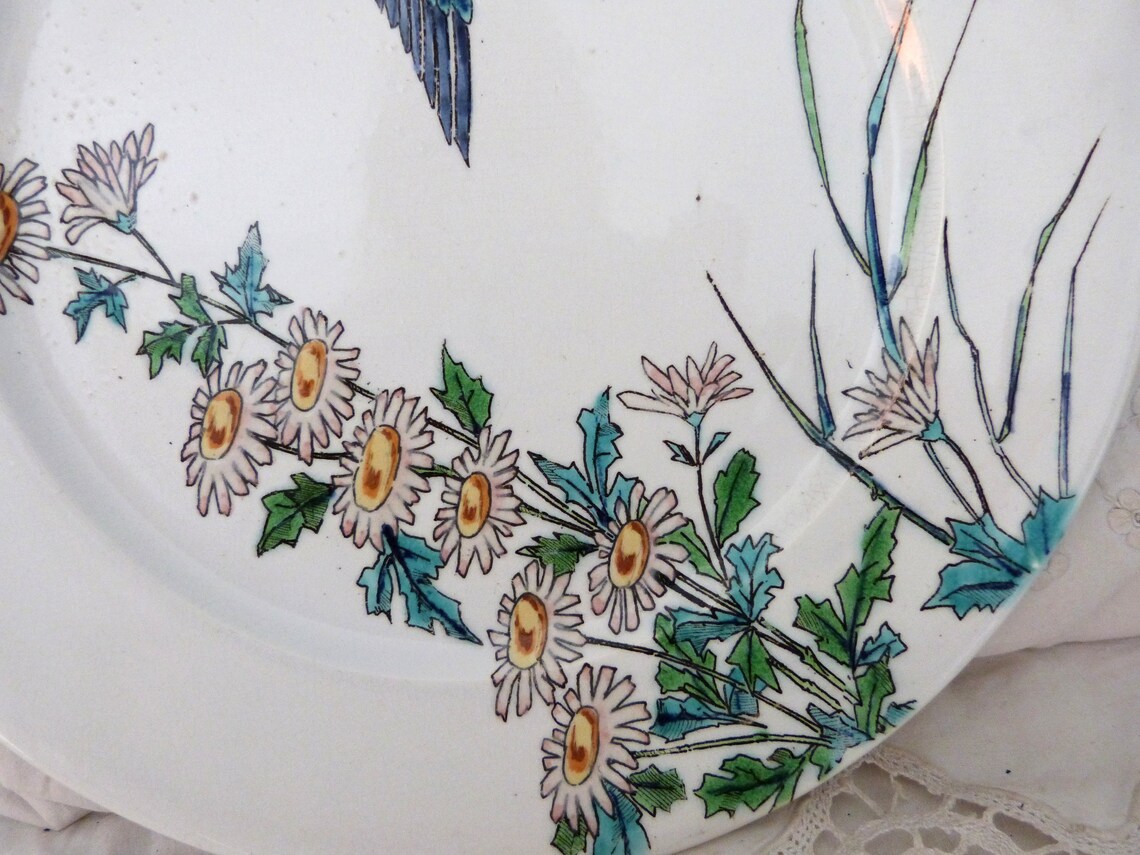 Antique French Jules Vieillard Decorative Plate Dish, Rare LARGE ...