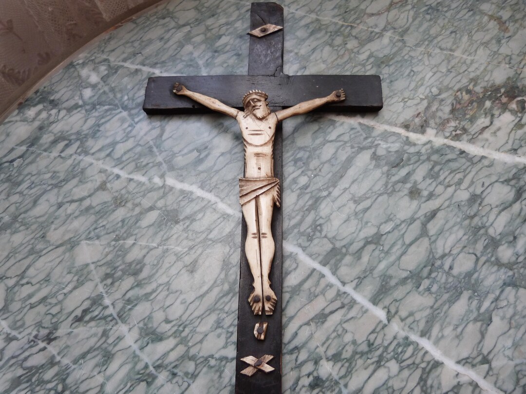 Antique French 1700s Jansenist Bone Corpus Christi RARE Religious Art ...