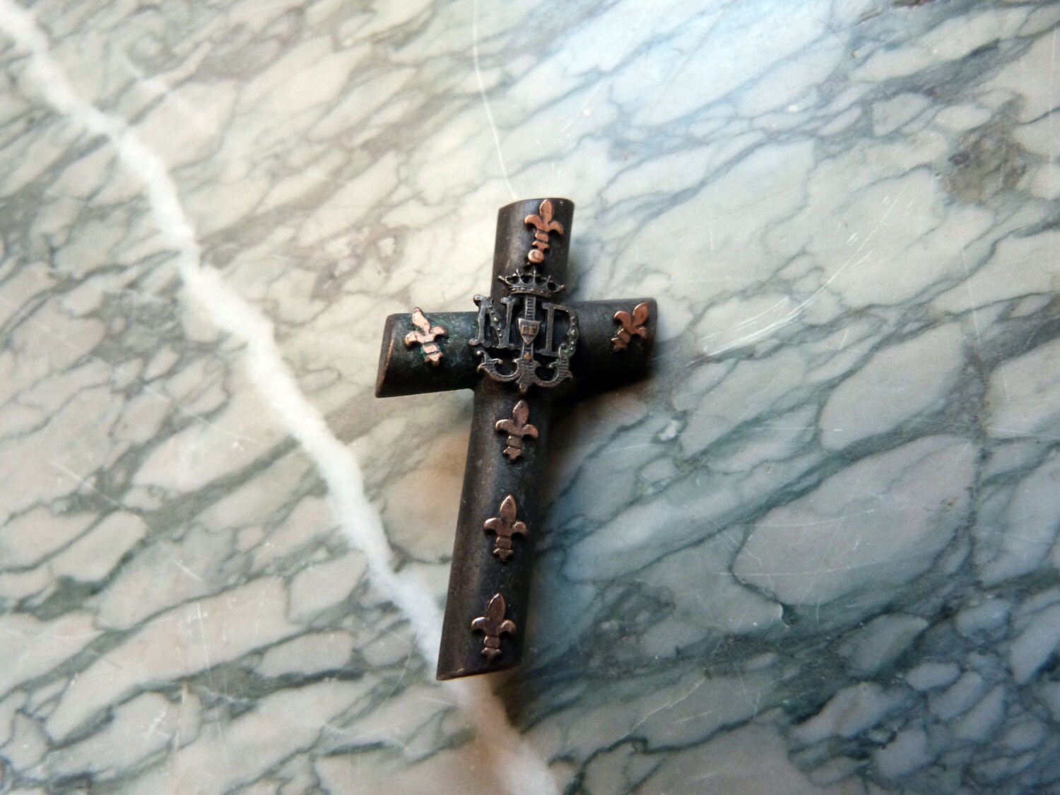 Victorian Mourning Jewelry Crucifix Cross Brooch Pin French 1800s ...