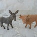 1900s Flocked Donkey Cow Animal Christmas Nativity Creche - Etsy
