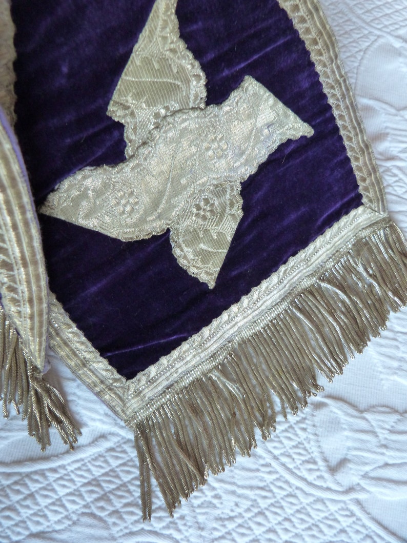 Antique French 1800s Velvet Priest Maniple Clergy Maniple W - Etsy