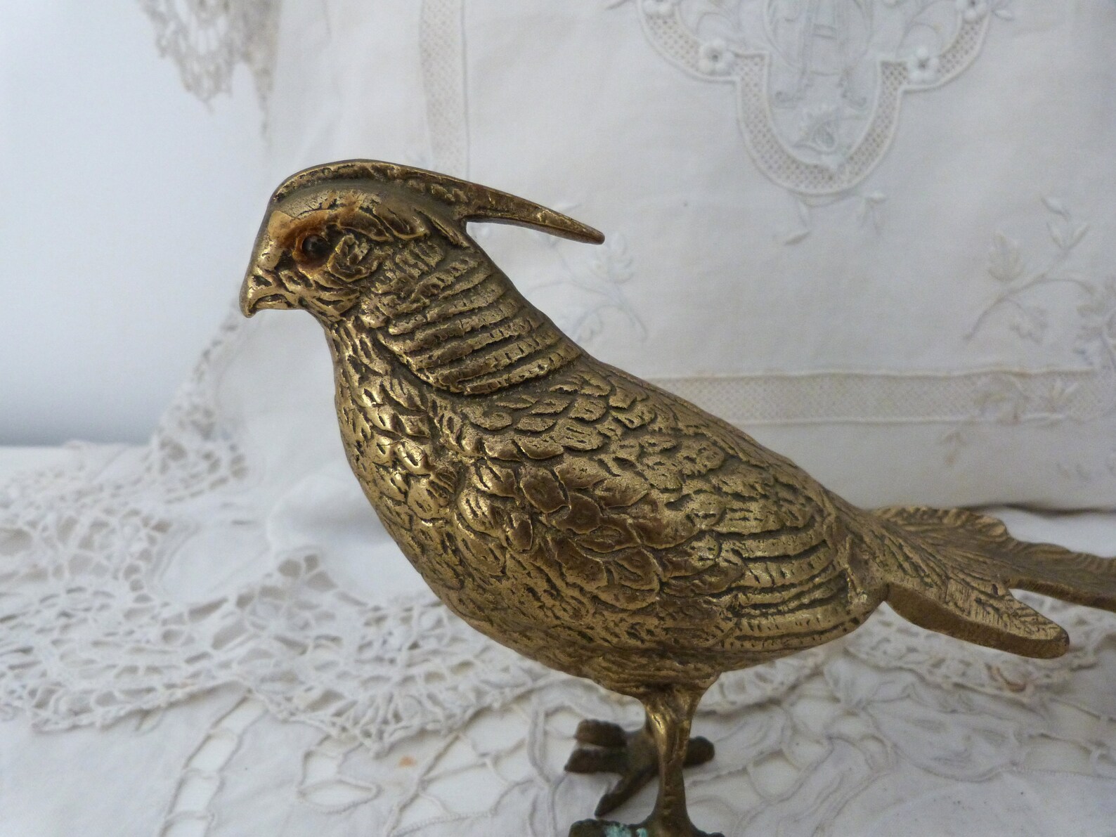 Antique French Set of LARGE Pheasant Bird Sculptures Statues - Etsy