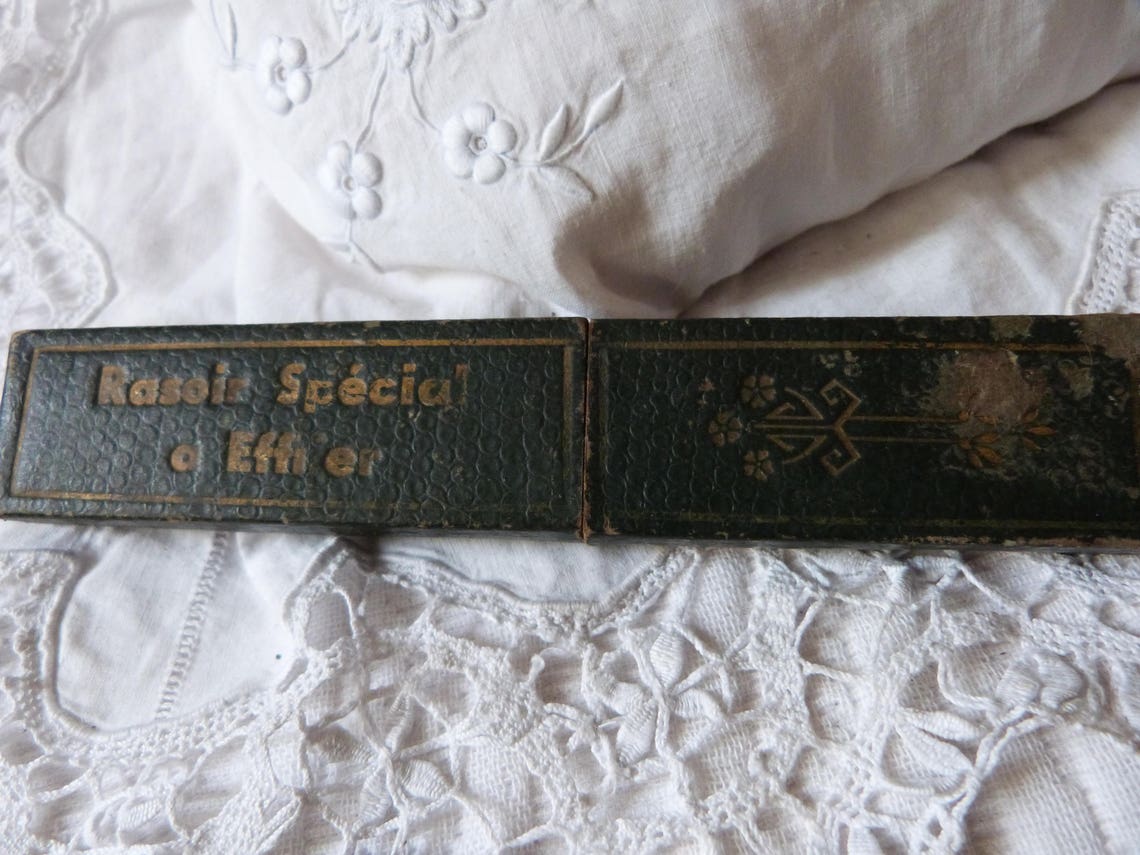 Antique French Razor Blade Knife Strop Case W Sharpening | Etsy