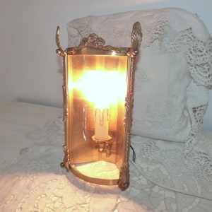 Vintage French Corner Wall Lantern Lighting Fixture Wallsconce W Ribbon ...