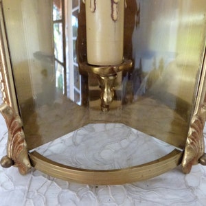 Vintage French Corner Wall Lantern Lighting Fixture Wallsconce W Ribbon ...