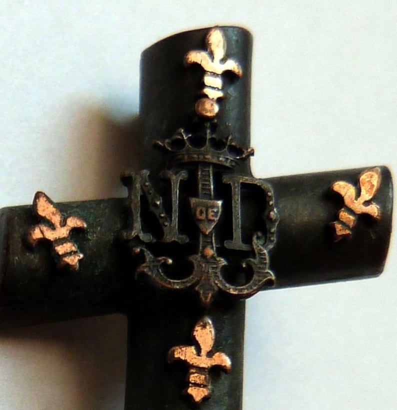 Victorian Mourning Jewelry Crucifix Cross Brooch Pin French 1800s ...