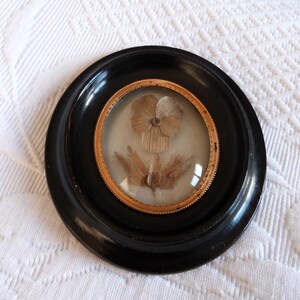 Mourning Hair Art Frame Victorian Hair Memento Mori Antique French ...