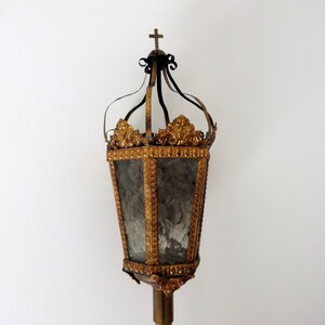 Antique French Processional Lantern Lamp Candle Light W Cross - Etsy