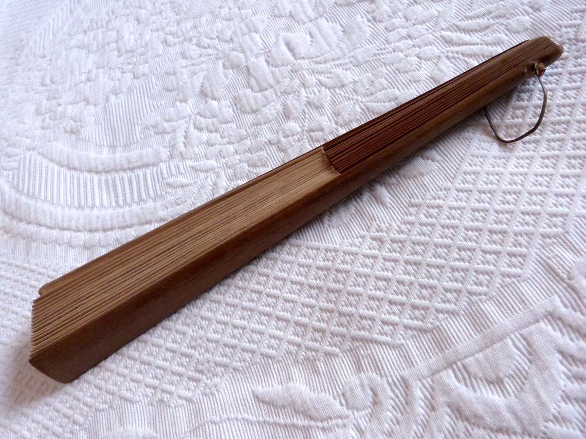 Antique Hand Fan 1900s Folding Fan W Red Silk Silhouettes of Children W ...