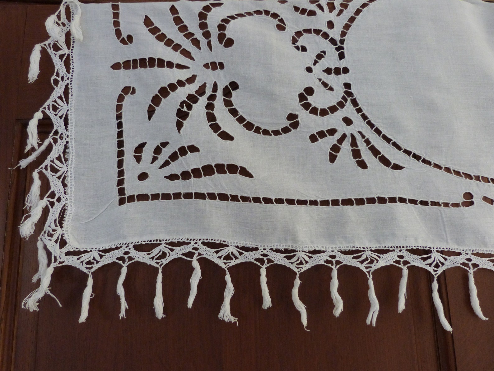 Antique French Handmade Richelieu Lace Shelf or Piano Runner | Etsy