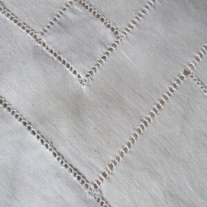 Antique French Linen Dowry Sheet Hand Monogrammed YM W Dotted ...