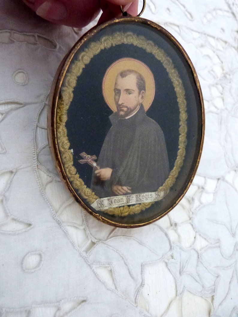 Antique French Religious Handmade Relic Icon Frame W Saint - Etsy