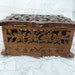 Antique French Wooden Filigree Box Hand Carved Box W Monograms JD ...