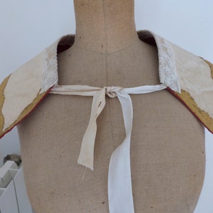 Antique 1800s French Silk Priest Clergy Collar W Hand Embroidery, Gold ...
