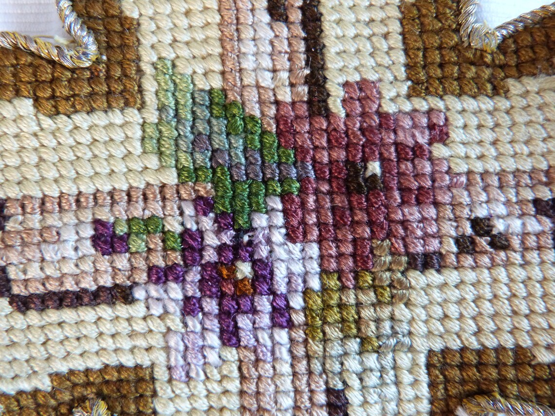 5 Antique French Needlepoint Application Applique Patches - Etsy