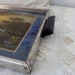 Rare Antique French Serving Tray Stand W Glass Cover, Foil Paper, Print ...
