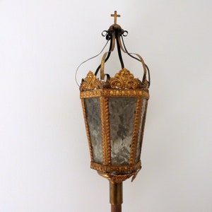 Antique French Processional Lantern Lamp Candle Light W Cross - Etsy