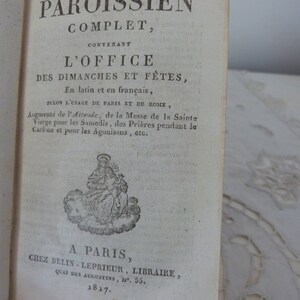 Antique French 1818s Religious Devotion Manual Prayer Book Missel W ...