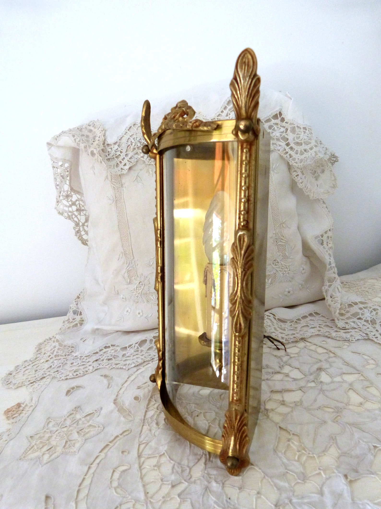 Vintage French Corner Wall Lantern Lighting Fixture Wallsconce - Etsy