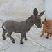 1900s Flocked Donkey Cow Animal Christmas Nativity Creche Antique ...