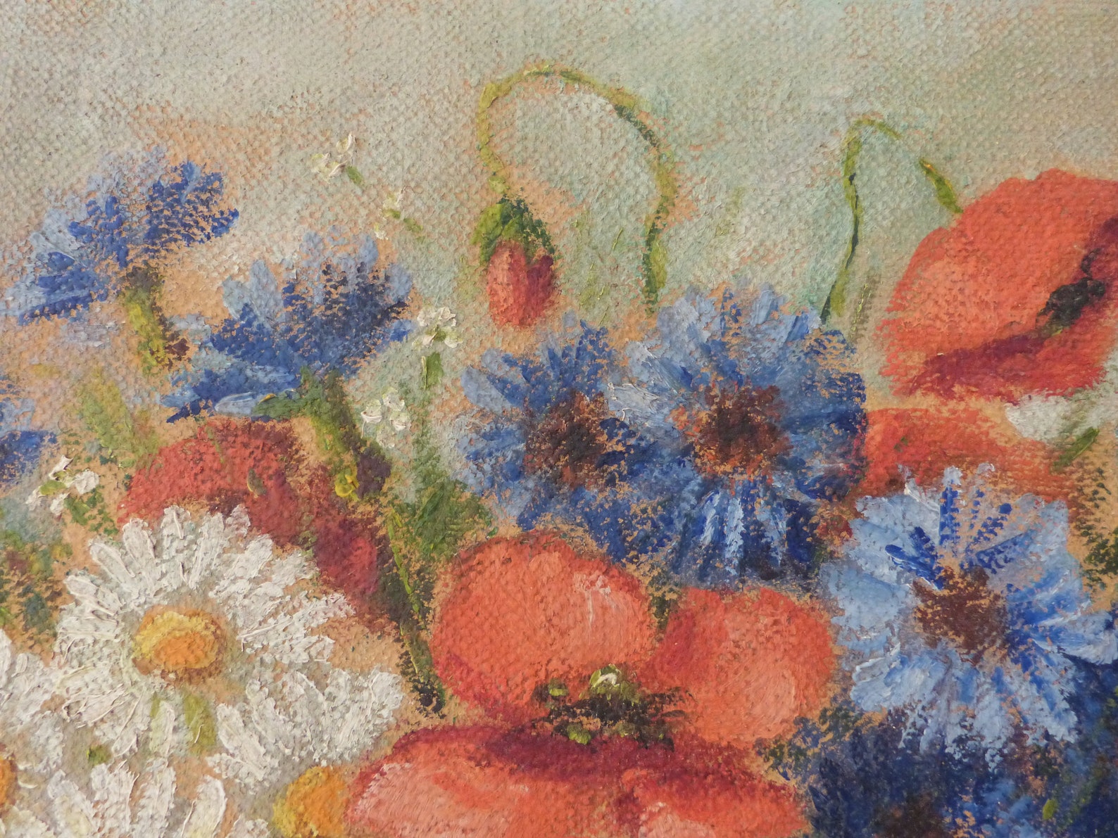 Antique French Signed Floral Oil Poppy Painting W Poppies - Etsy