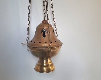 Antique French Thurible Church Icon Lamp Incense Burner - Etsy