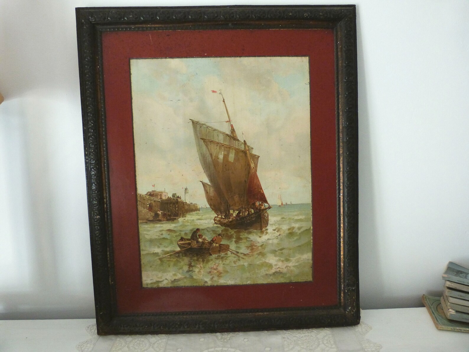 Antique French Chromo Framed 1800s Toleware Chromolithography - Etsy