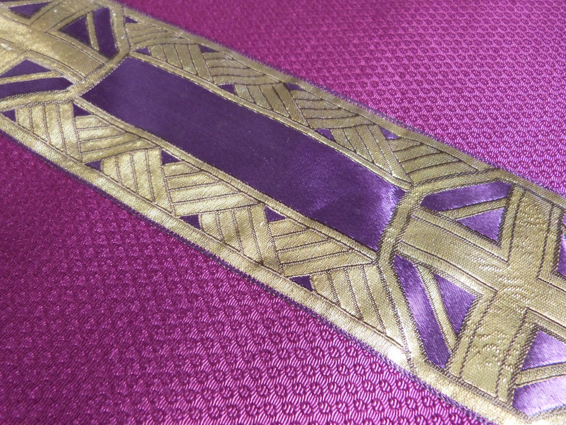 1900s Purple Clergy Vestment Dress Priest Cope Robe Chasuble W - Etsy