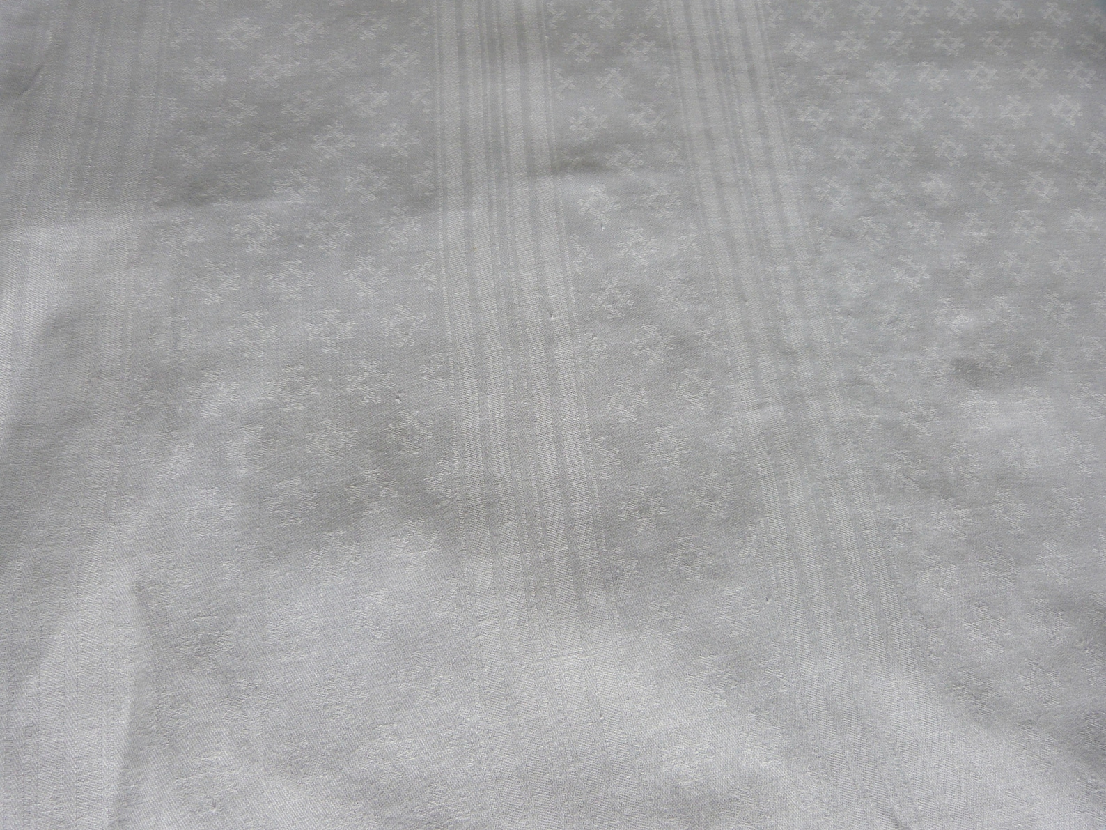 Long Antique French Religious White Damask Altar Cloth Frontal ...