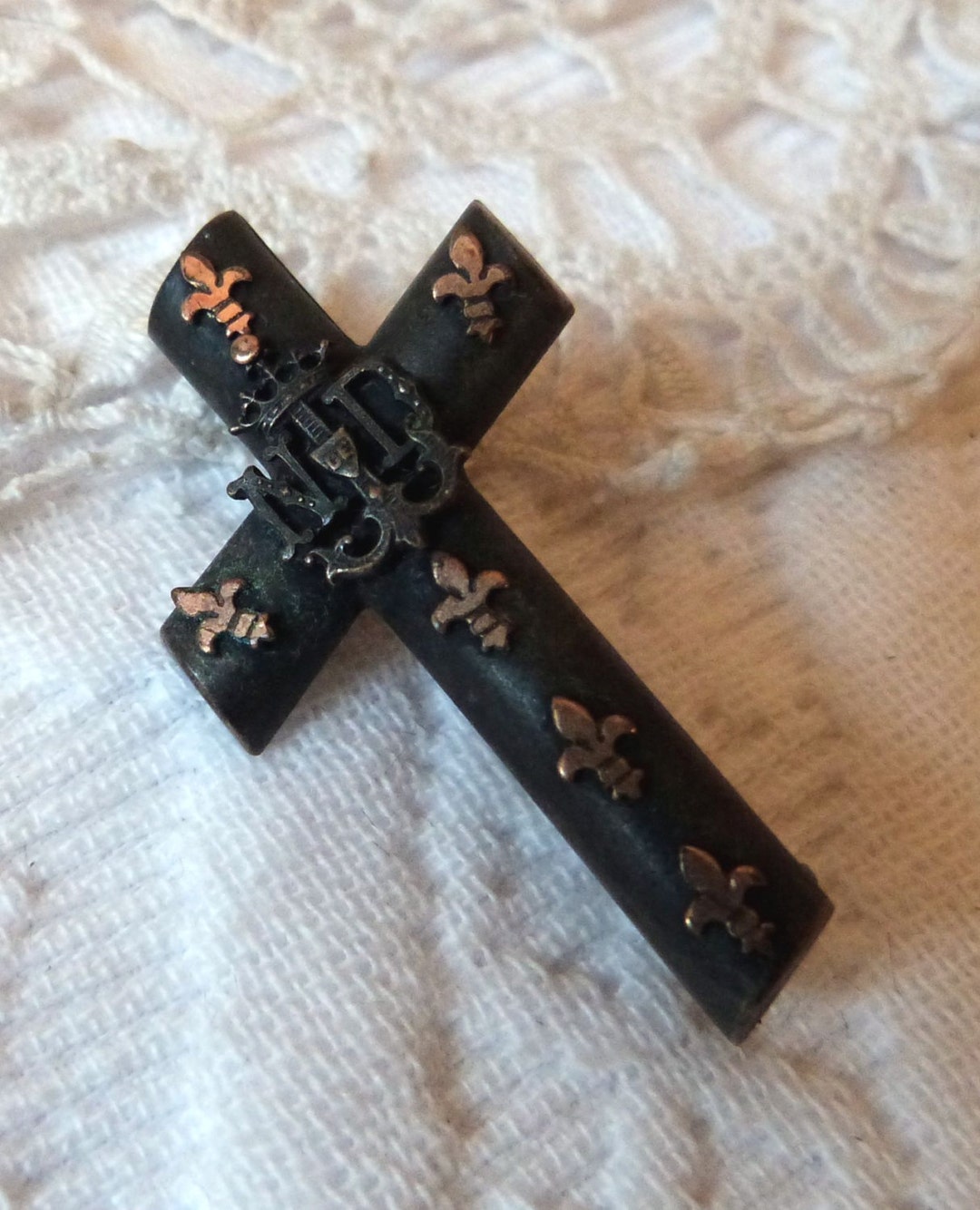 Victorian Mourning Jewelry Crucifix Cross Brooch Pin French 1800s ...