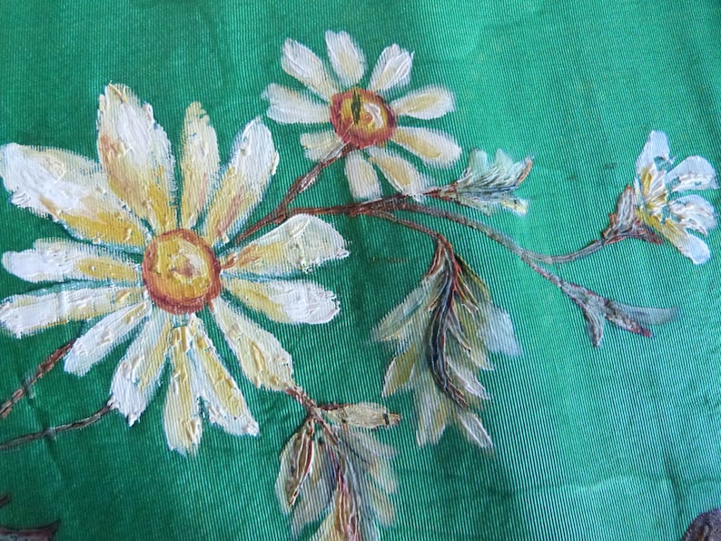 1900s Silk Altar Frontal Antependium Handpainted Flowers W IHS Long ...