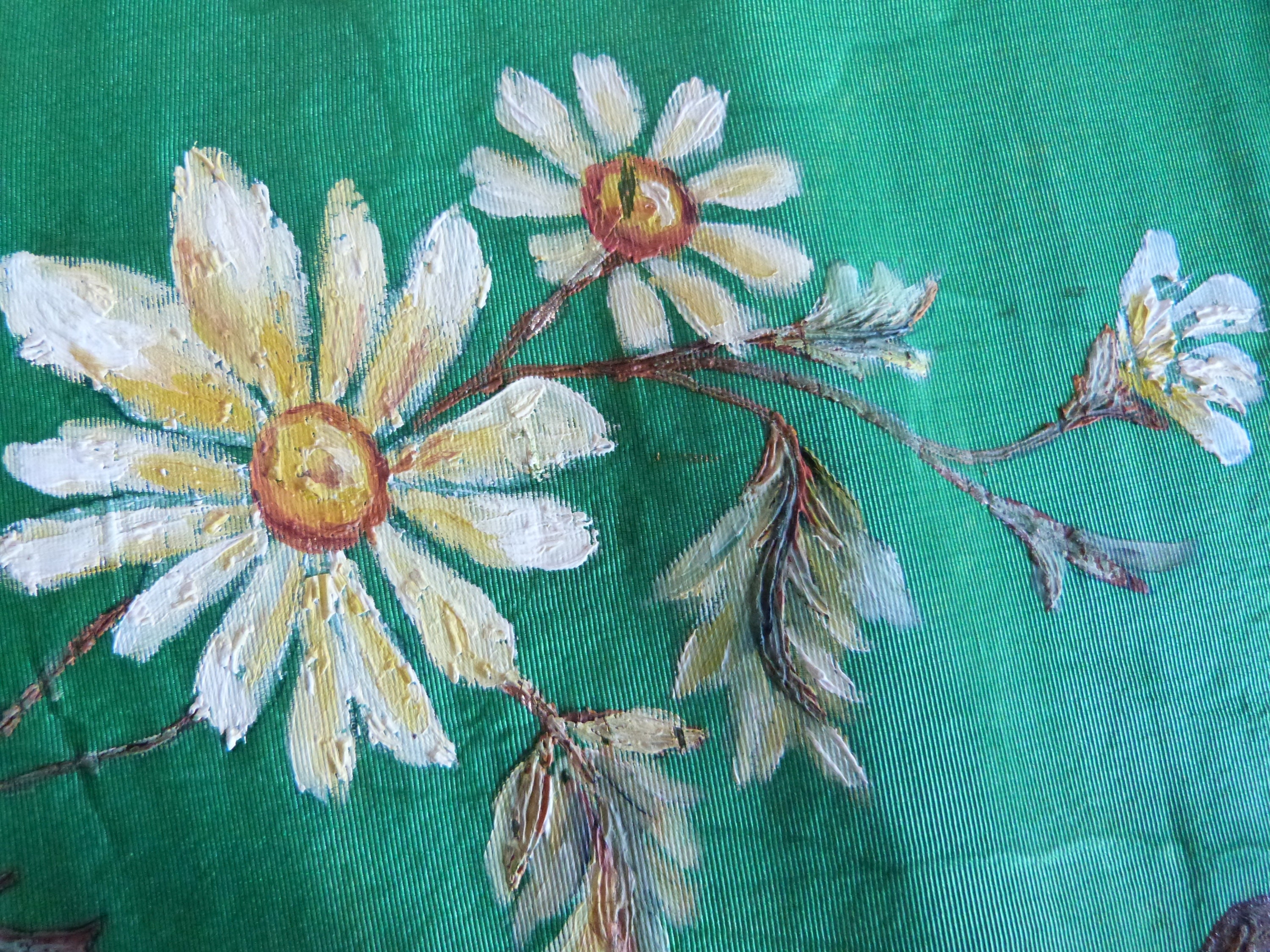 1900s Silk Altar Frontal Antependium Handpainted Flowers W IHS Long ...