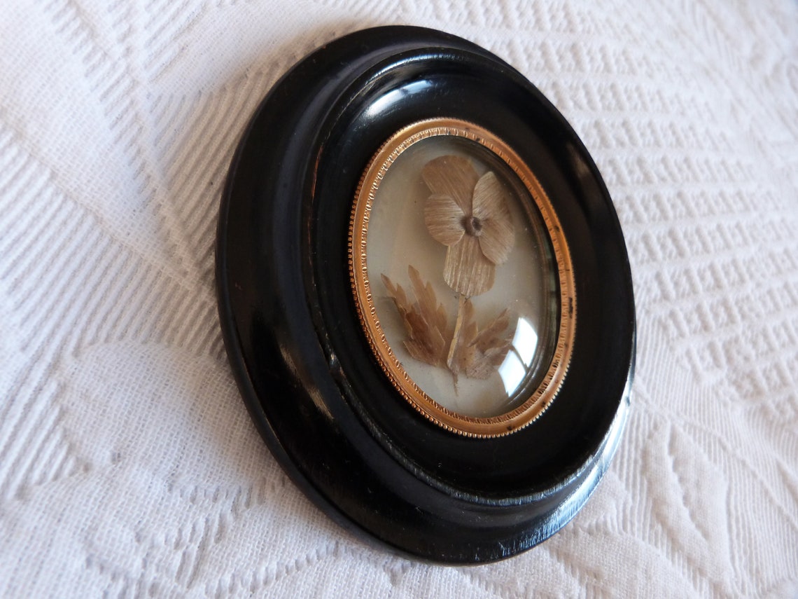 Mourning Hair Art Frame Victorian Hair Memento Mori Antique - Etsy