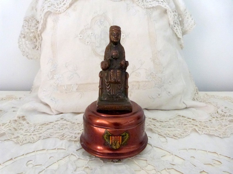 Vintage Religious Music Box W Statue Madonna of Montserrat - Etsy