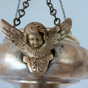 Antique French Thurible Church Icon Lamp Incense Burner LARGE Religious ...