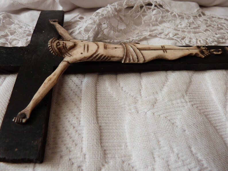 Antique French 1700s Jansenist Bone Corpus Christi RARE Religious Art ...