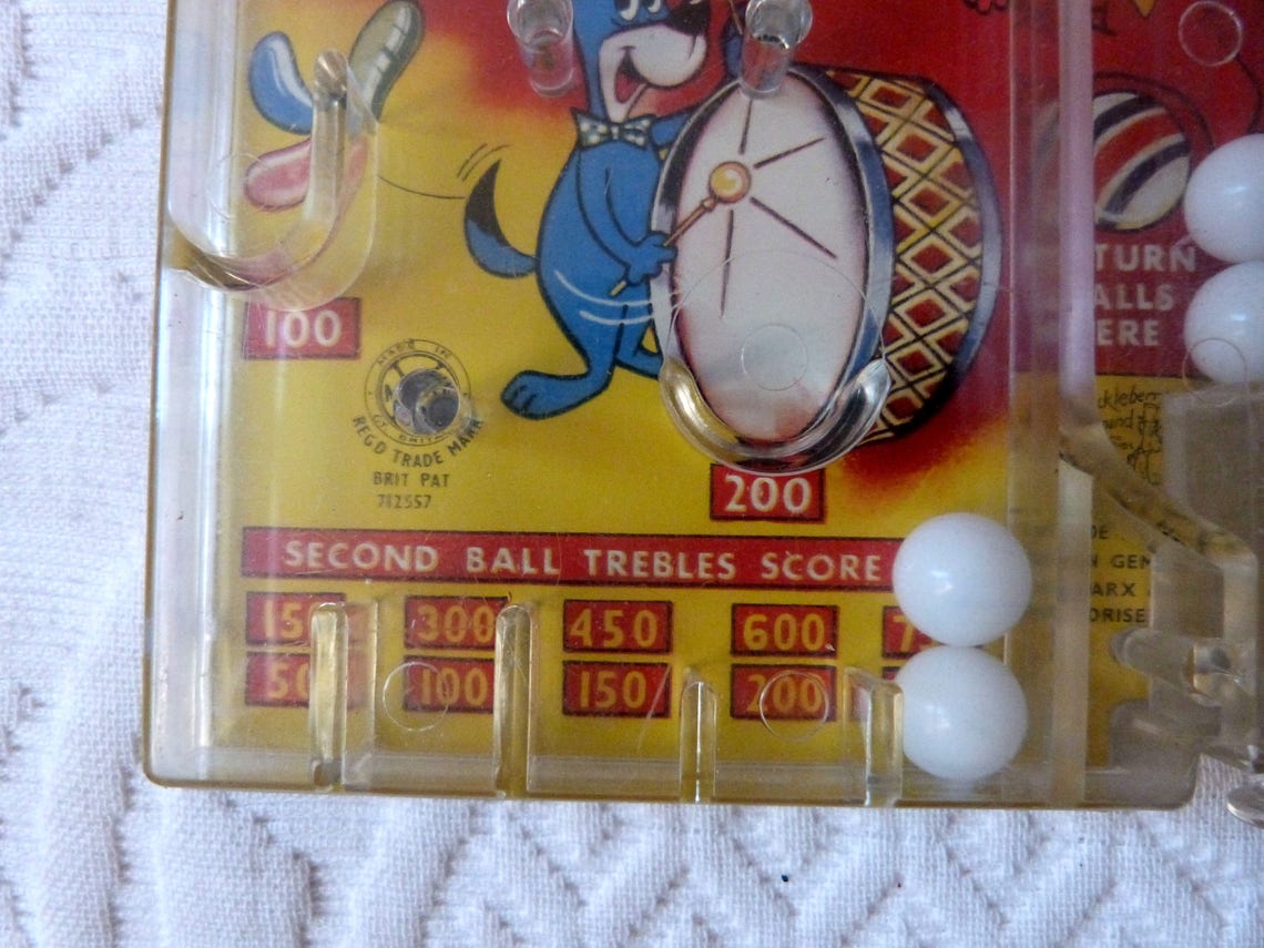 2 Vintage Flipper Games Table Top Pinball Game Poosh M up | Etsy