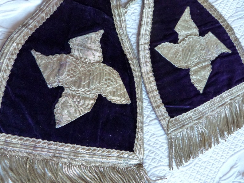 Antique French 1800s Velvet Priest Maniple Clergy Maniple W - Etsy