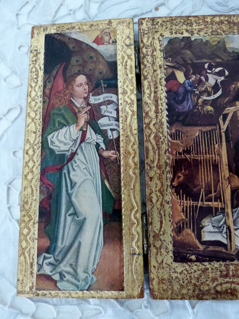 Antique Florentine Italian Triptych Madonna W Child Jesus - Etsy