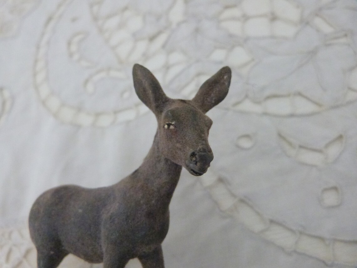 1900s Flocked Donkey Cow Animal Christmas Nativity Creche - Etsy