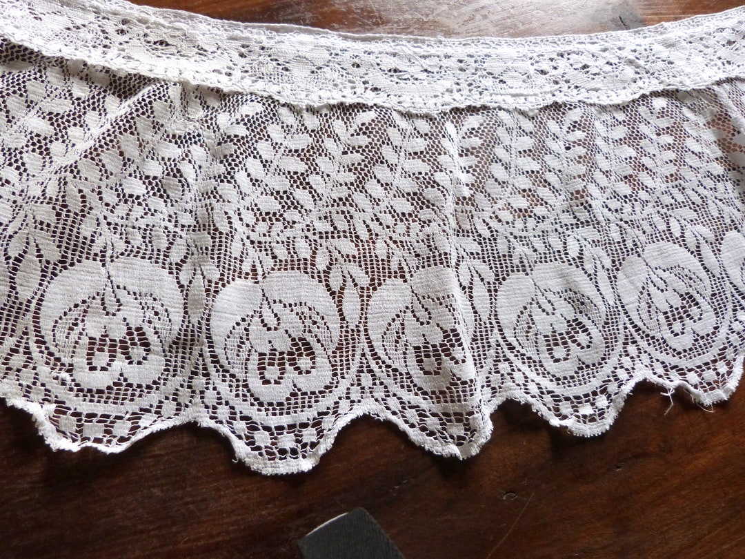 Long Antique French Religious Lace Frontal Edging Church Altar Cloth ...
