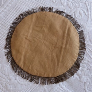 Antique French Round Doily Table Cloth Handmade W Velvet - Etsy