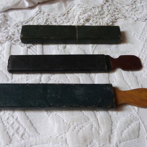 Antique French Razor Blade Knife Strop Case W Sharpening Paddle,shaving ...
