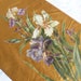 Antique Hand Painted Silk Panel Wall Hanging Art W Irisses, Floral ...