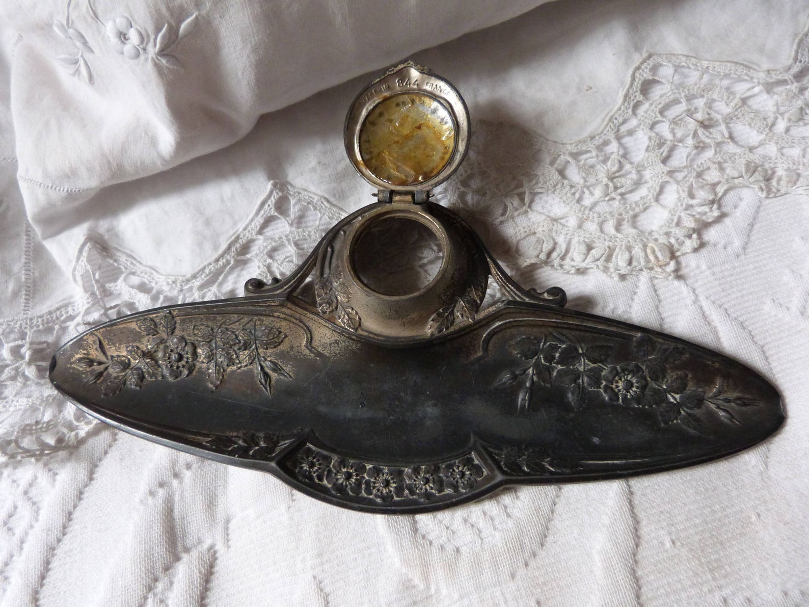 Antique Inkwell French Inkwell Souvenir of Lourdes France - Etsy
